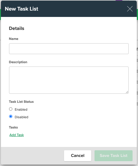 How To: Create a new Housekeeping Task List