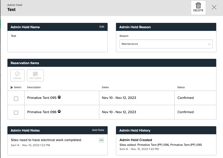 Feature Overview: Admin Holds