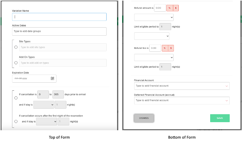Cancellation Policy: Rule Setup