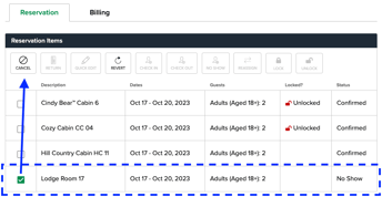 How To: Process a No Show Reservation