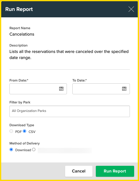 Report Overview: Cancelations