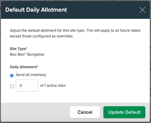 OTA Inventory Management: How to manage default inventory