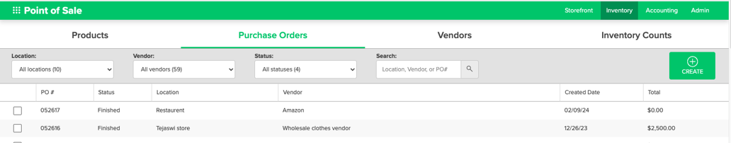 Feature Overview: POS Purchase Orders