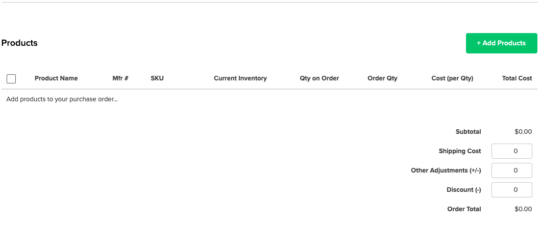 How to: Create a new POS Purchase Order