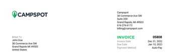 Understanding Your Campspot Invoice