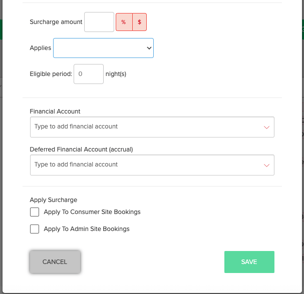 Reservation Fees: Rule Setup