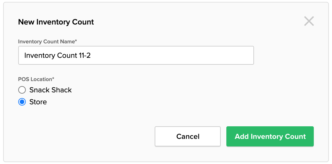 How to: Add a New POS Inventory Count