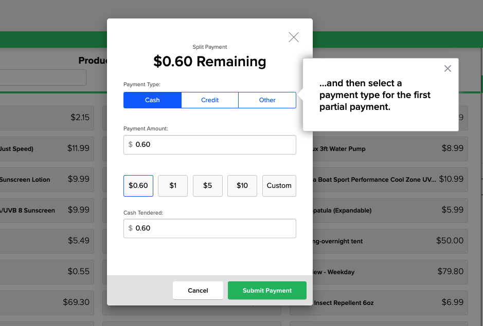 How To: Make a split payment in Point of Sale