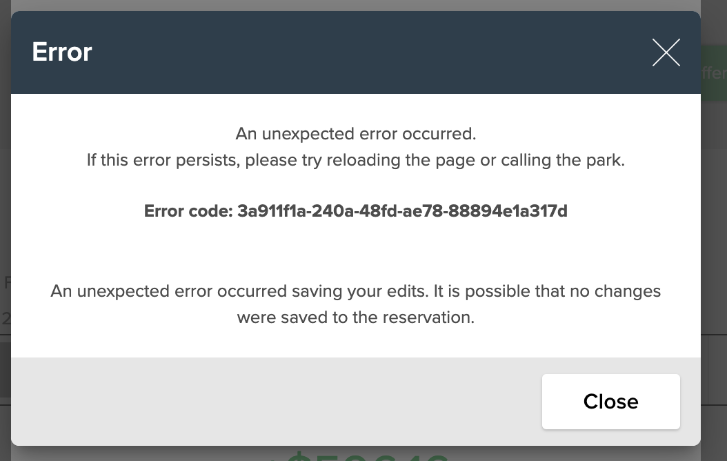 Resolving "No Sites Available" Error while Editing Existing Reservation ...