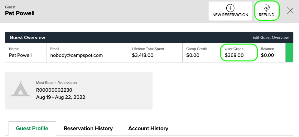How To: Refund From User Credit