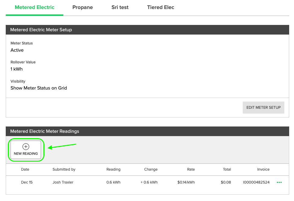 How To: Add a New Meter Reading