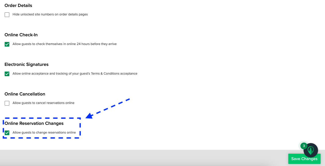 Online Reservation Changes: Setup & FAQ