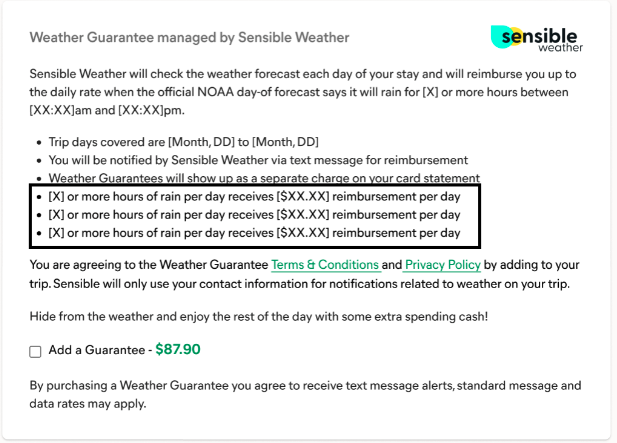 Weather Guarantee by Sensible Weather: General Info and FAQ