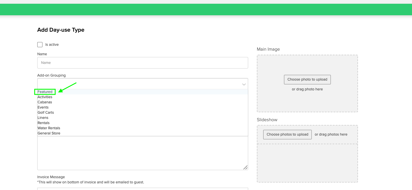 How To: Setup Day-use Add-ons