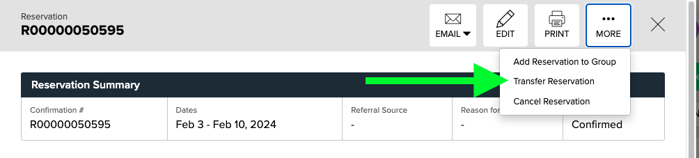How To: Transfer Reservations between Guests