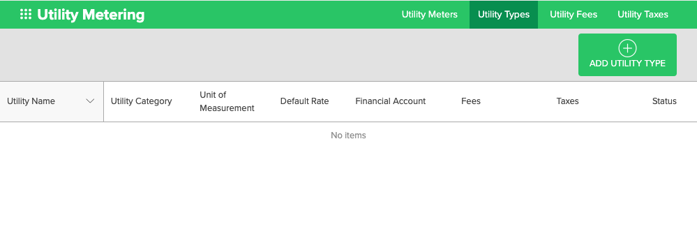 Utility Metering Page: What's on the page?