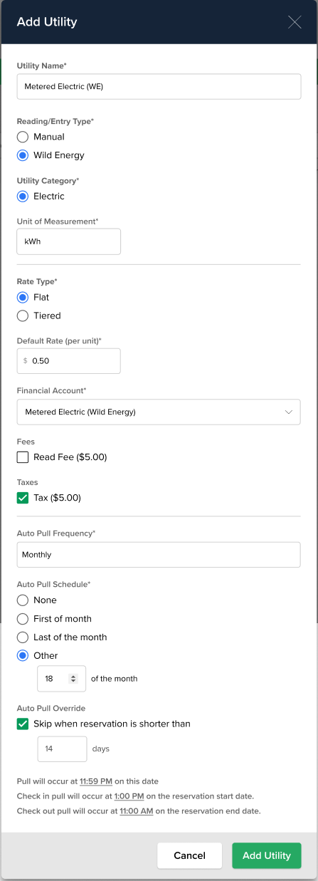 Wild Energy Meter Reading: How to Add New Utility Type